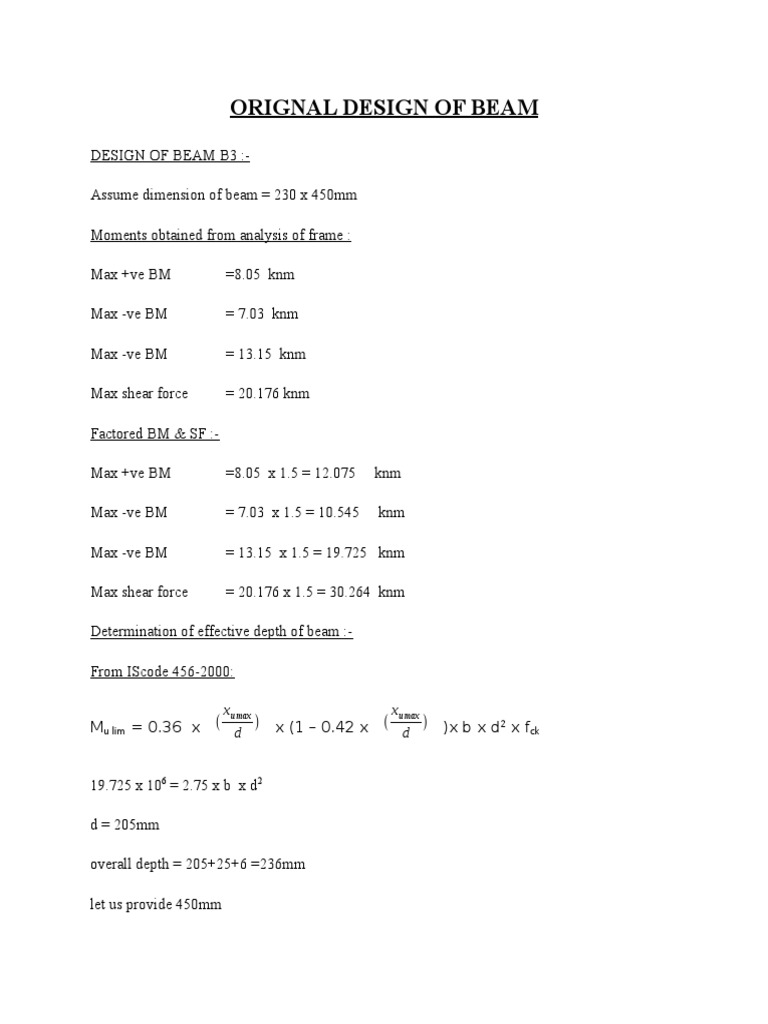 Design of Beam | PDF | Beam (Structure) | Chemical Product Engineering
