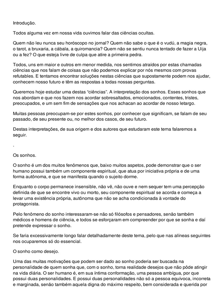 Interpretacao Dos Sonhos Sigmund Freud Download Grátis Pdf Sigmund