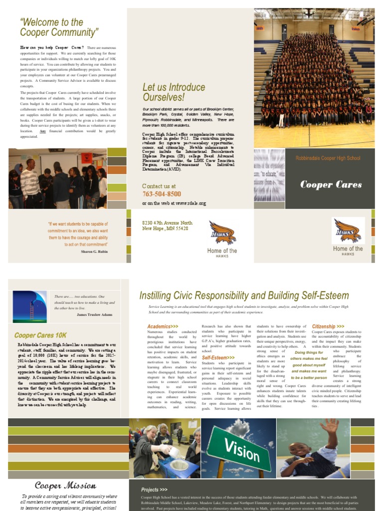 Cooper Cares | PDF | Service Learning | Teaching
