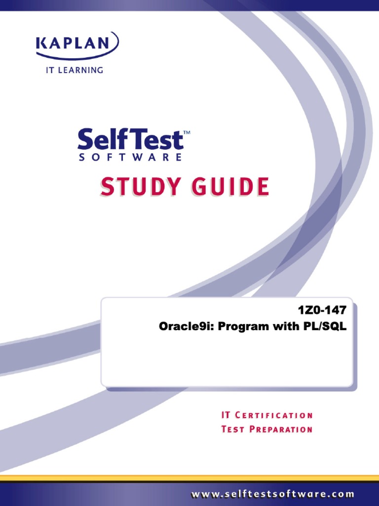 1Z0-147 StudyGuide | PDF | Parameter (Computer Programming) | Pl/Sql