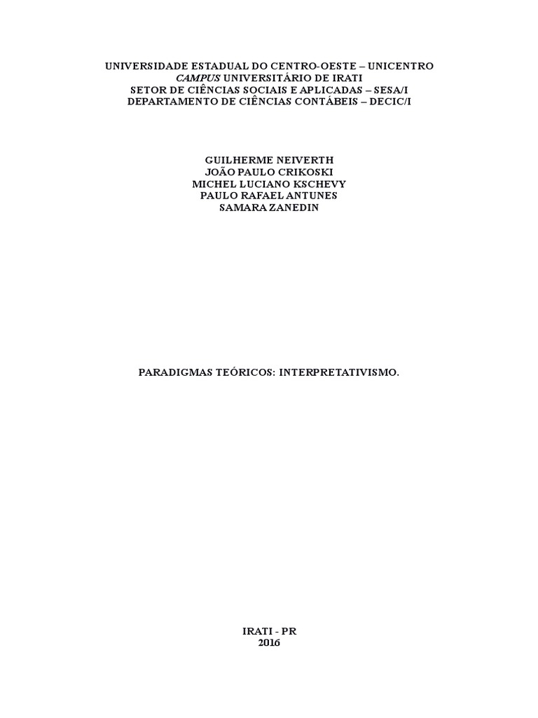 3º - Resenha Interpretativismo | PDF | Sociologia | Max Weber