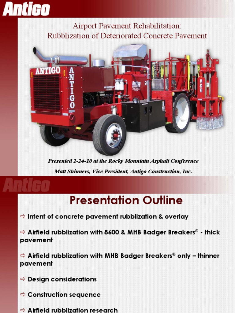 Airport Pavement Rehabilitation: Rubblization of Deteriorated Concrete ...