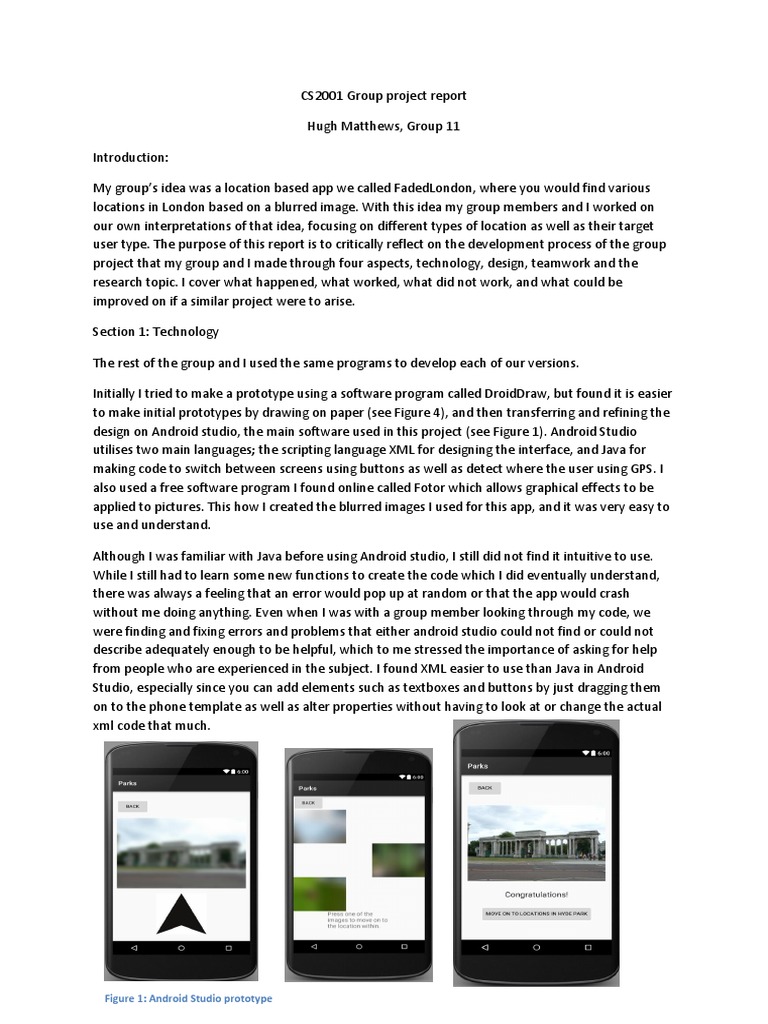 CS2001 Group Project Report Final | Download Free PDF | Databases | Java (Programming Language)