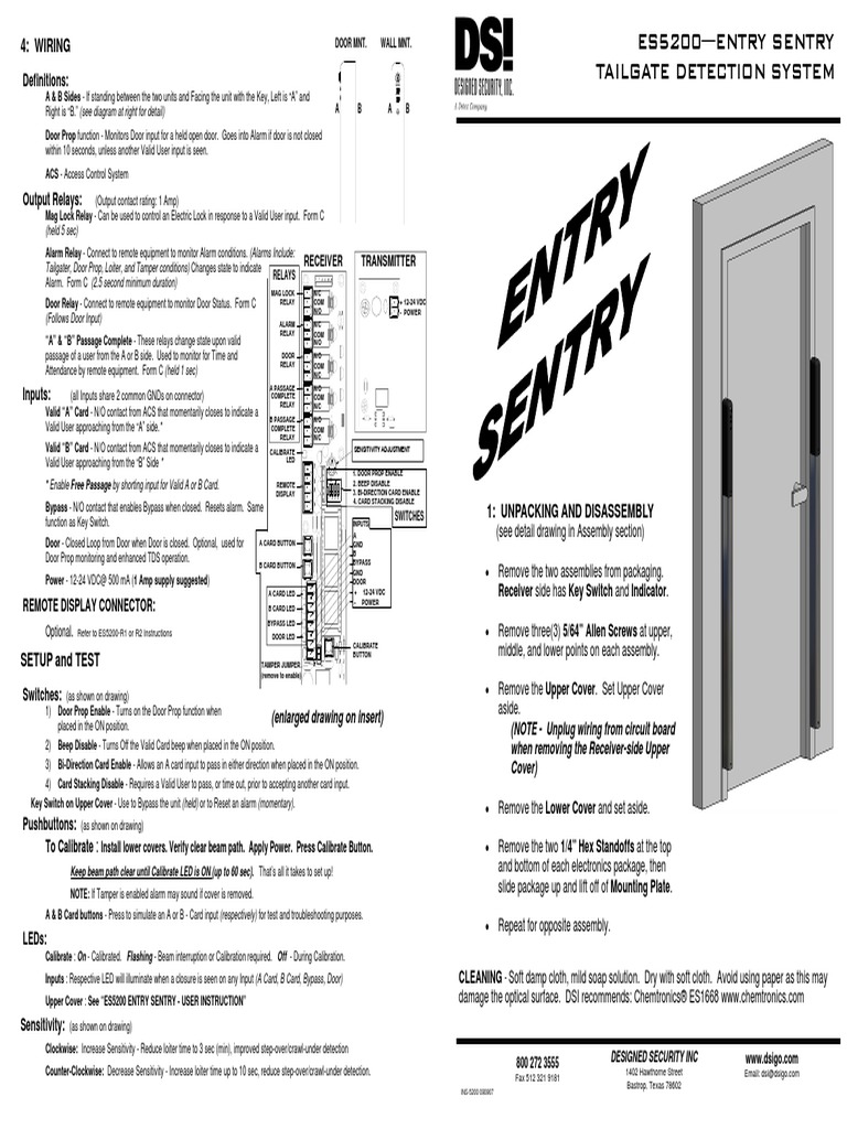At-5200 Installation Instructions | PDF | Relay | Access Control