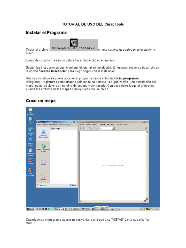 Tutorial de Uso Del Cmaptools | PDF | Ventana (informática) | Point and Click