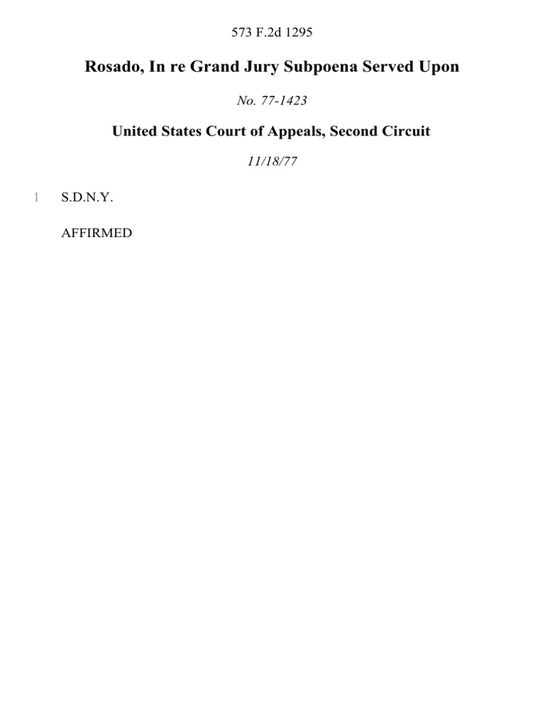 Legal Ruling on Subpoena | PDF | United States Federal Case Law | Case Law