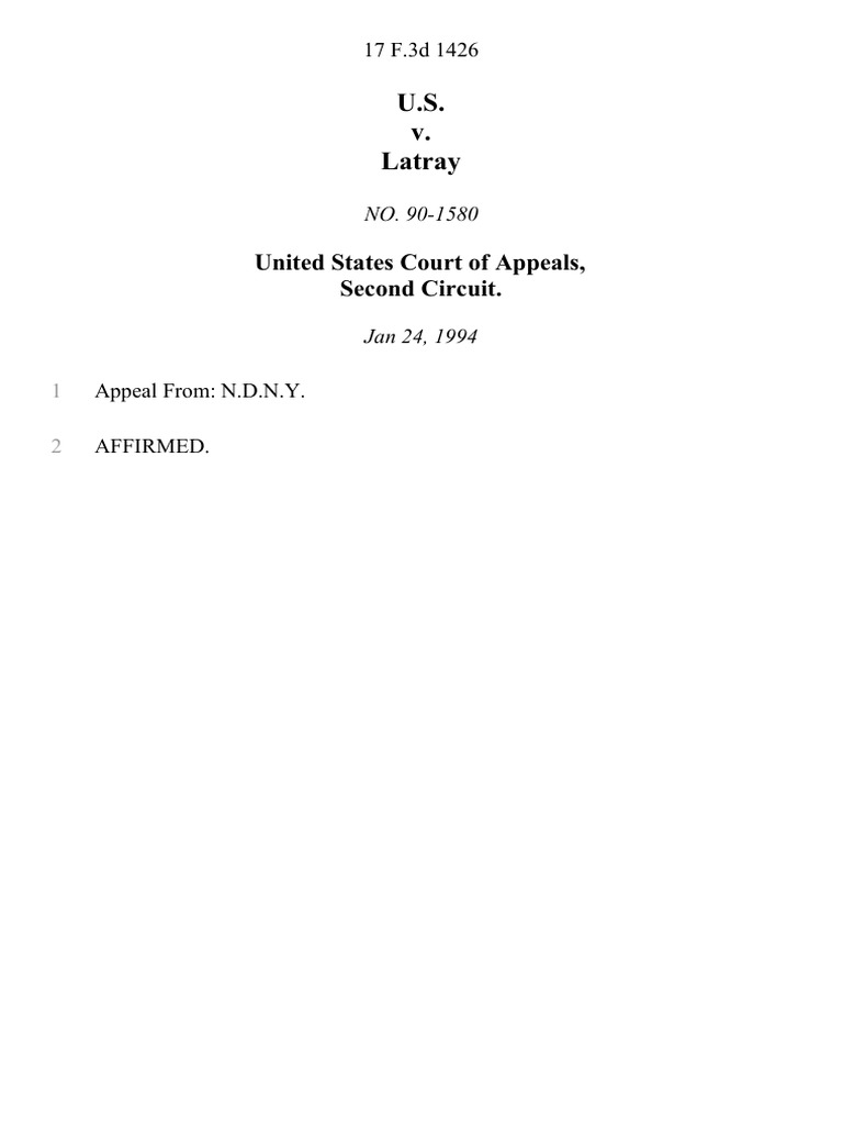 United States v. Latray, 17 F.3d 1426, 2d Cir. (1994) | PDF