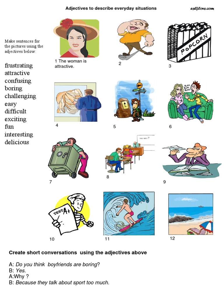 Adjectives to Describe Everyday Situations New