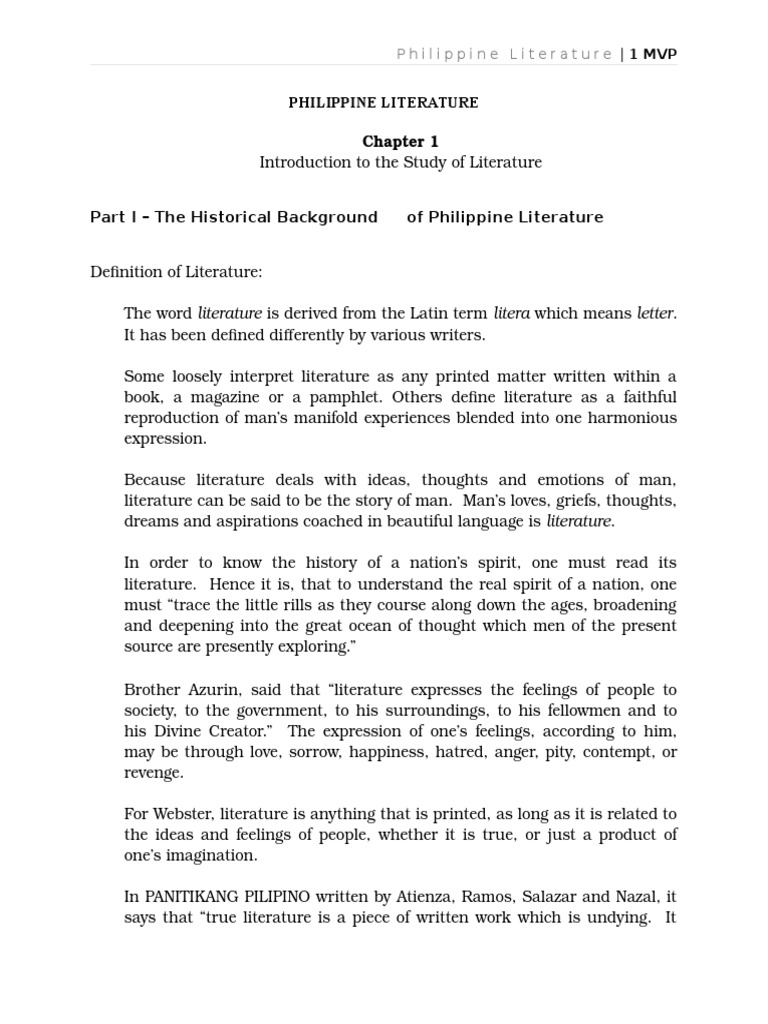 Overview of Philippine Literature | PDF | Poetry