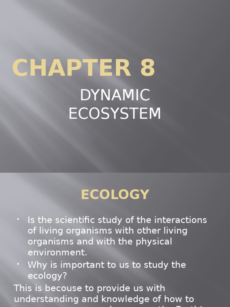 Dynamic Ecosystem | PDF | Natural Environment | Ecology