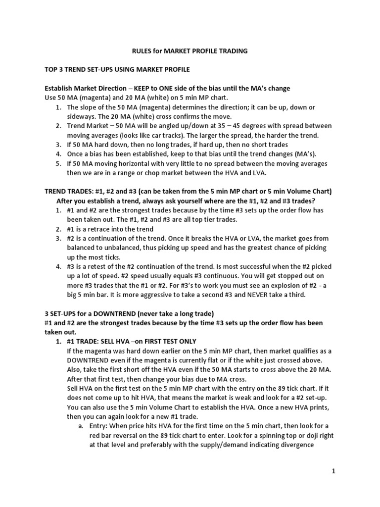 Market Profile Trading Strategies | PDF | Profit (Economics) | Business