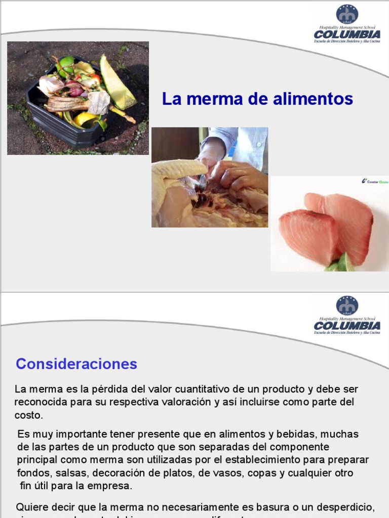 2. Mermas y Rendimientos | Carne | Alimentos