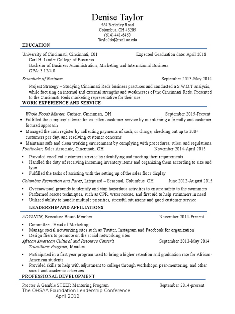 Denise B Taylor Resume 2016 | PDF | Career & Growth | Business