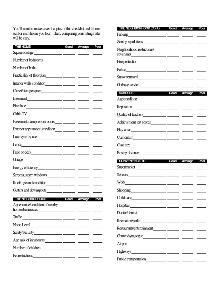 Checklist | PDF