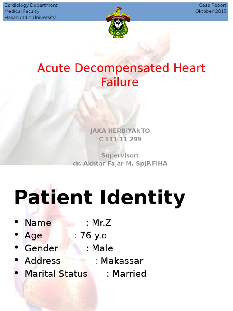 Acute Decompensated Heart Failure | PDF | Heart Failure | Heart