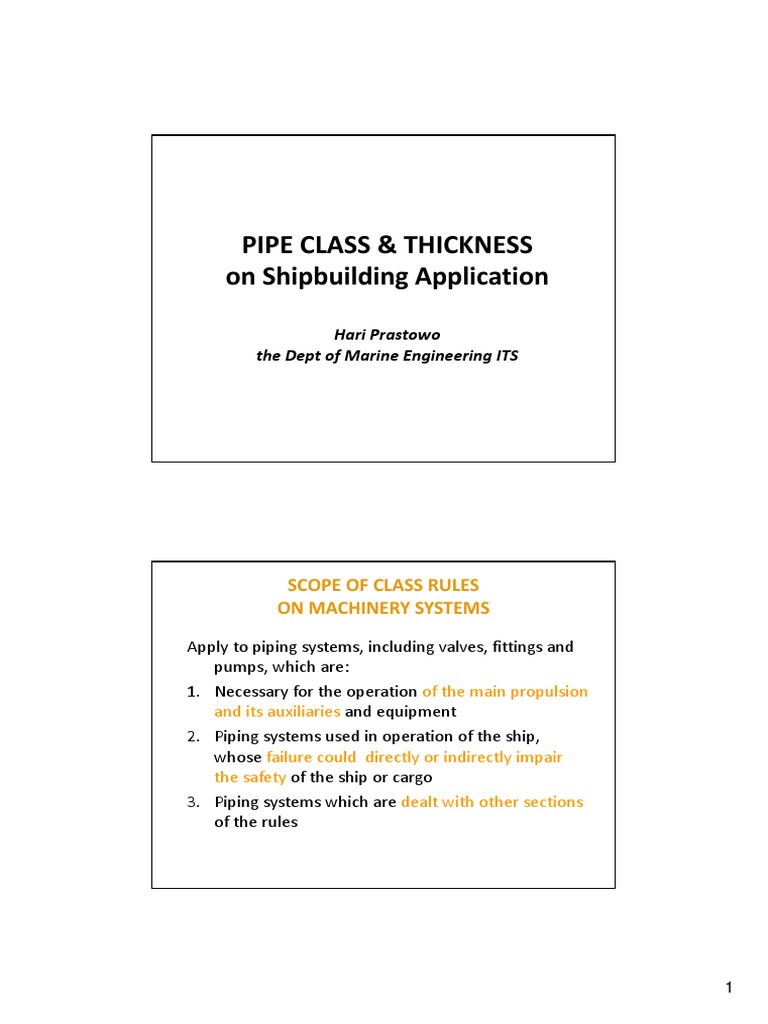 #2 Pipes Class & Thickness (Handout) | PDF | Pipe (Fluid Conveyance ...