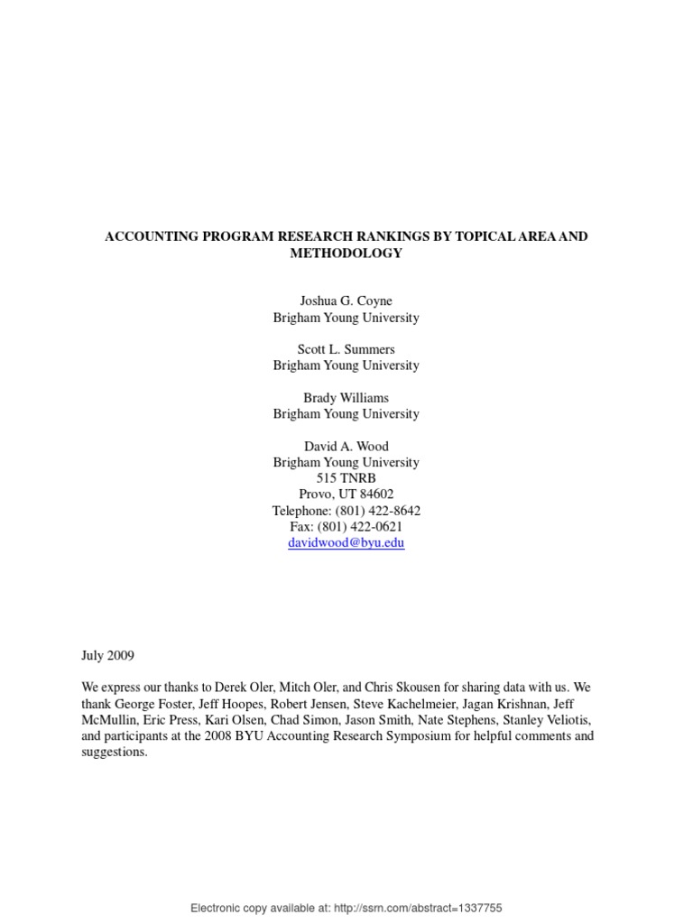 Accounting Rankings | PDF | Business