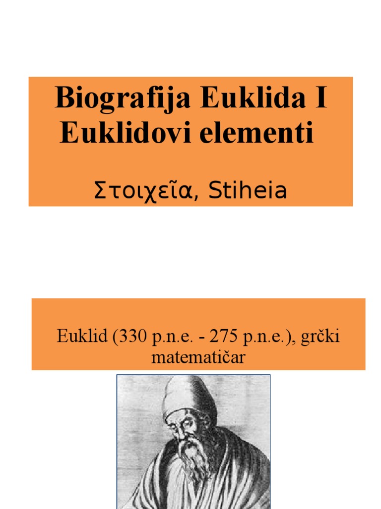 Euklid I Njegovi Elementi | PDF