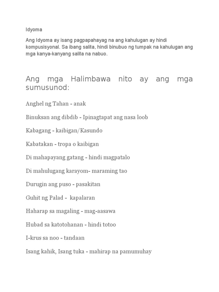 Idyoma | PDF