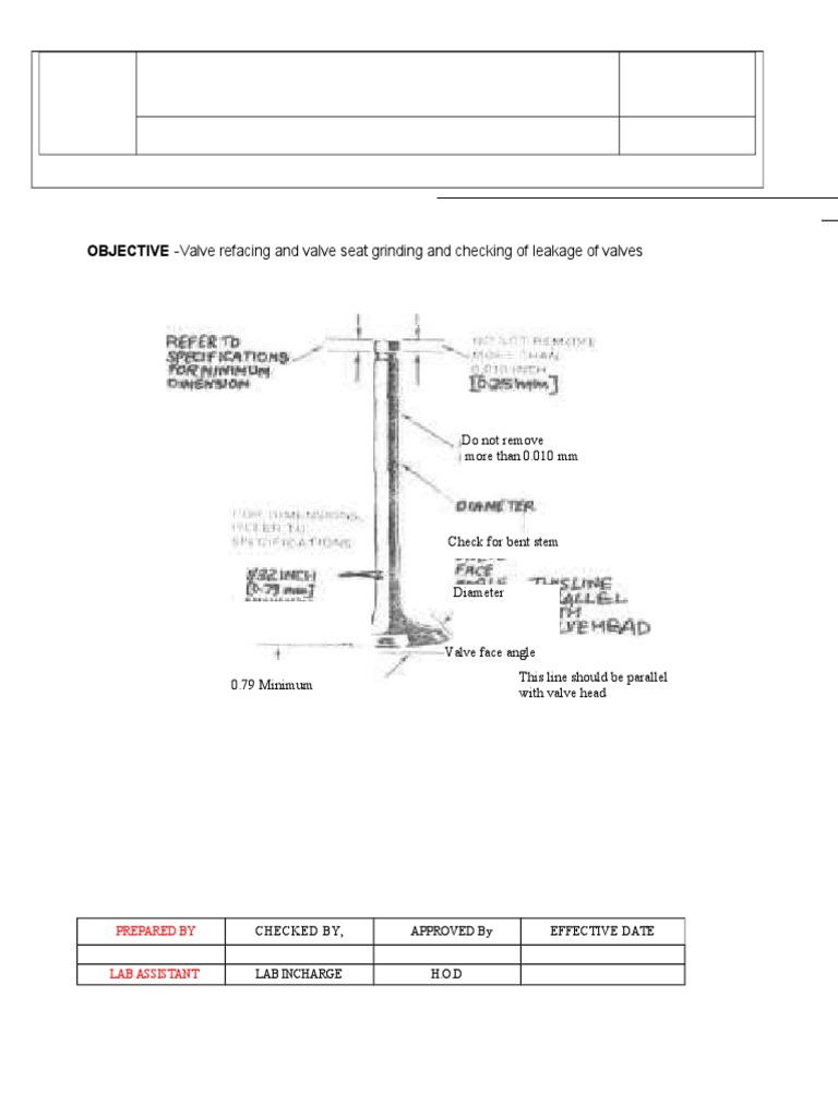 Valve Refacing and Valve Seat Grinding and Checking of Leakage of ...