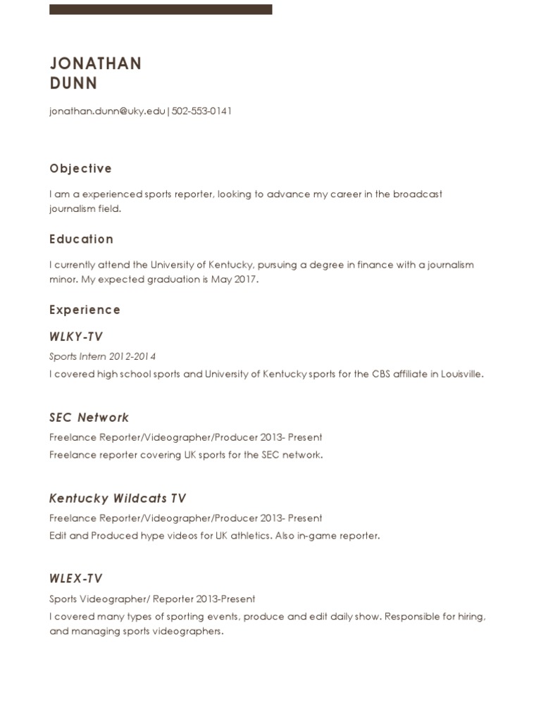 Resume Final | PDF | Sports & Recreation