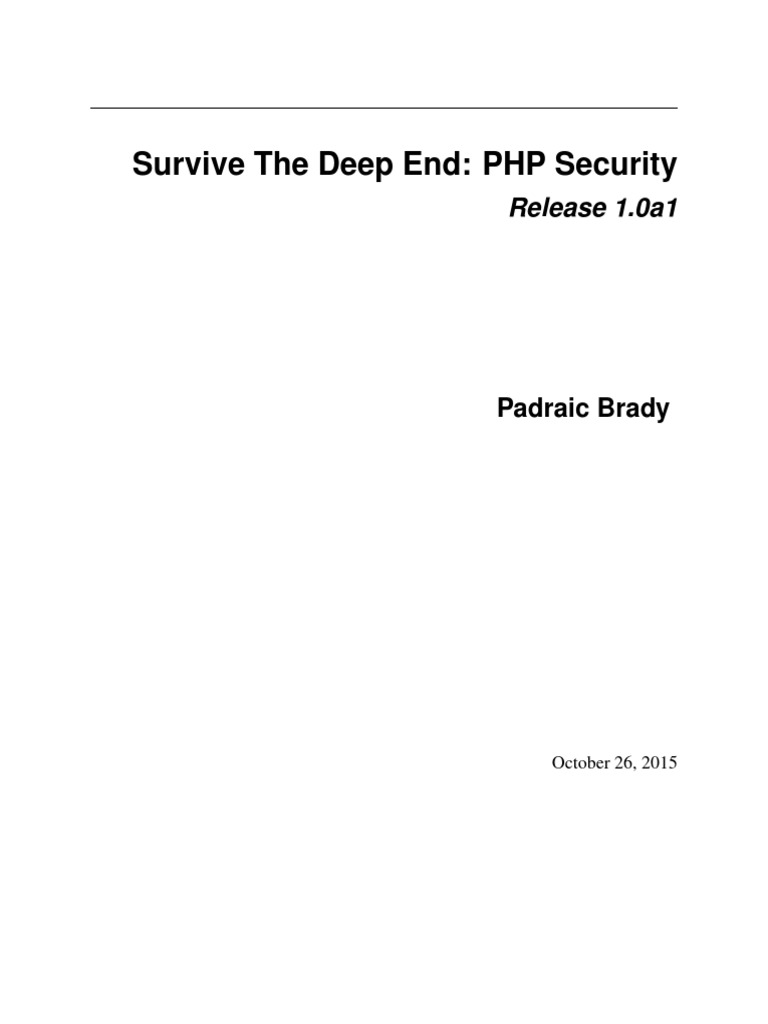 PHP Security | PDF | Transport Layer Security | Php PHP Security | PDF | Transport Layer Security | Php