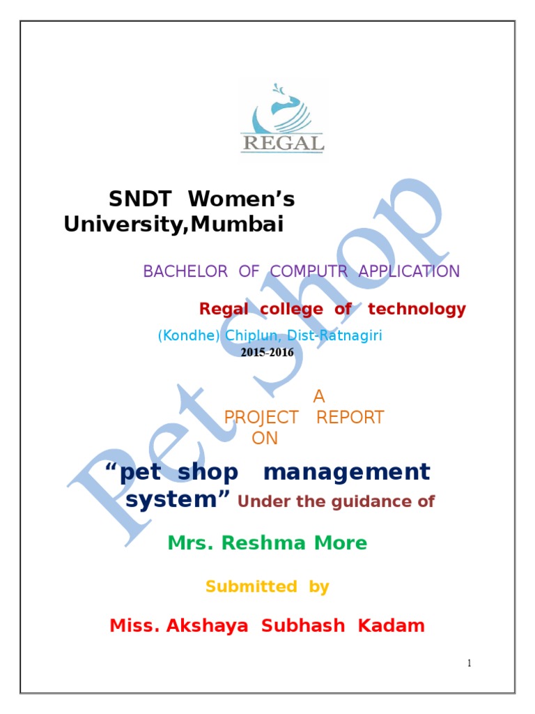 Pet Shop | PDF | Microsoft Sql Server | Feasibility Study