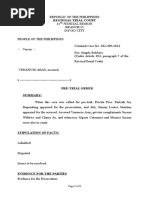 Pre Trial Order Sample | PDF | Prosecutor | Witness