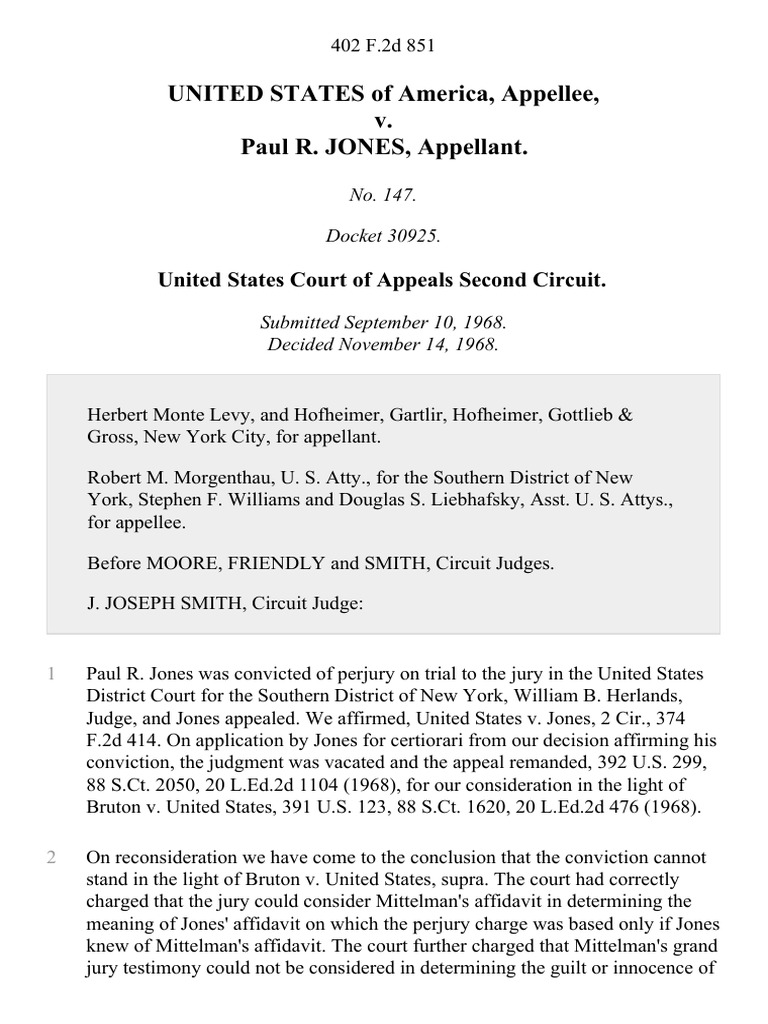 UNITED STATES of America, Appellee, v. Paul R. JONES, Appellant | PDF