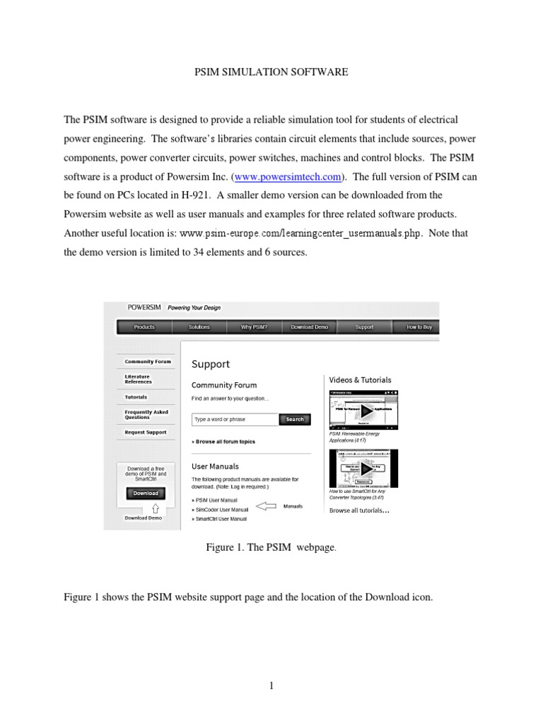 PSIM Manual For Power Lab 2014 | PDF | Electrical Network | Variable (Computer Science)