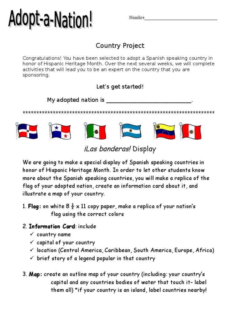 Adopt-A-Nation Country Project Description Revised | PDF