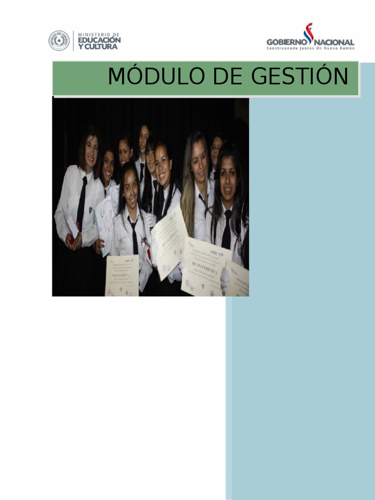 Módulo de Gestión MEC PY 2014 | PDF | Liderazgo | Toma de decisiones