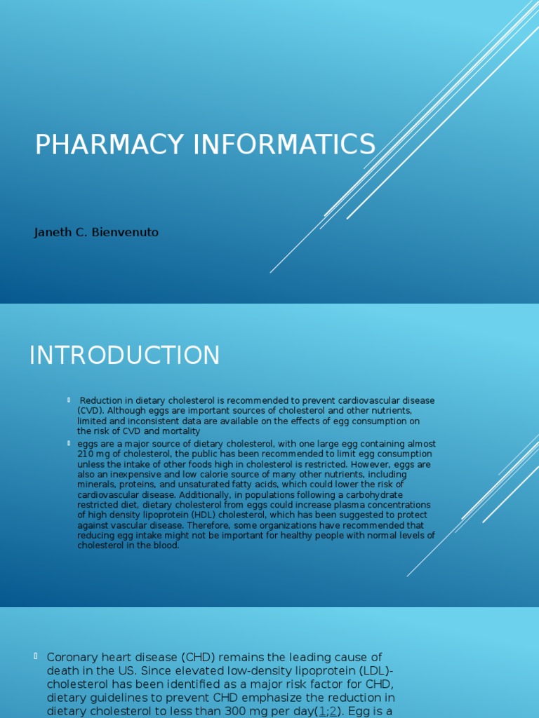 Pharmacy Informatics: Janeth C. Bienvenuto | PDF