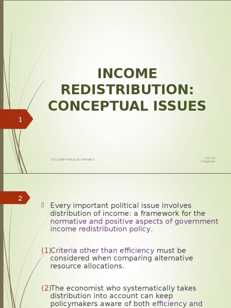 Income Redistribution Concepts | PDF | Welfare Economics | Utility