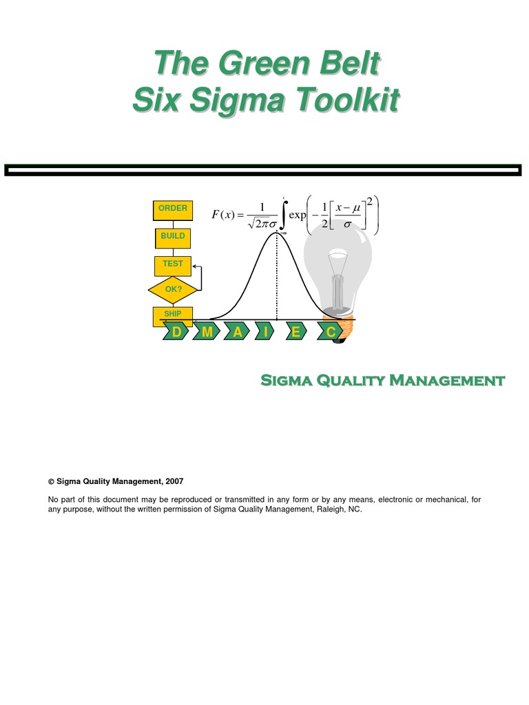 Six Sigma Green Belt Manual | PDF | Causality | Scientific Method