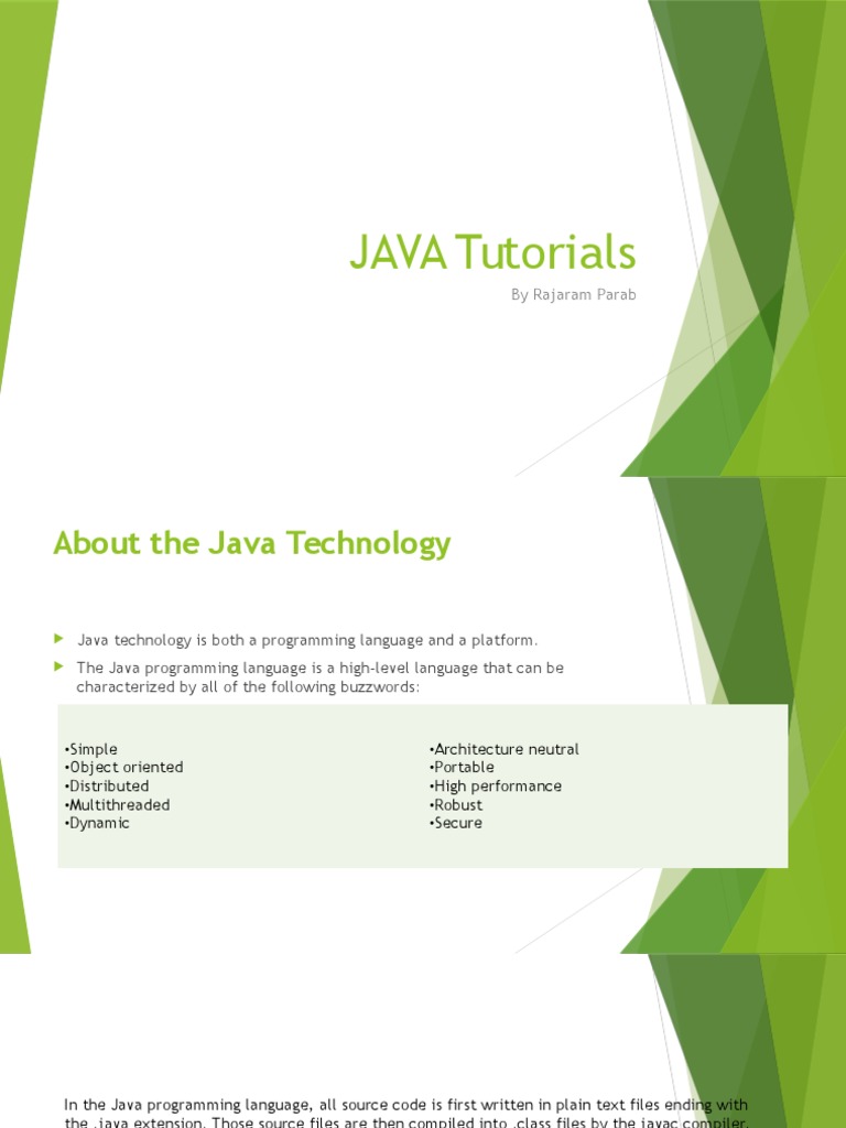JAVA Tutorials | PDF | Java (Software Platform) | Java (Programming Language)