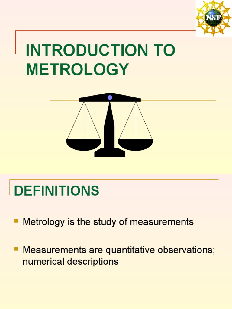metrology.ppt | Accuracy And Precision | Observational Error