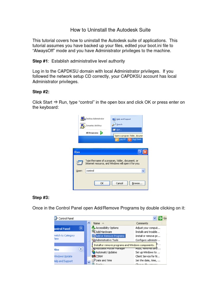 How To Uninstall The Autodesk Suite | PDF | Windows Registry | Computer ...