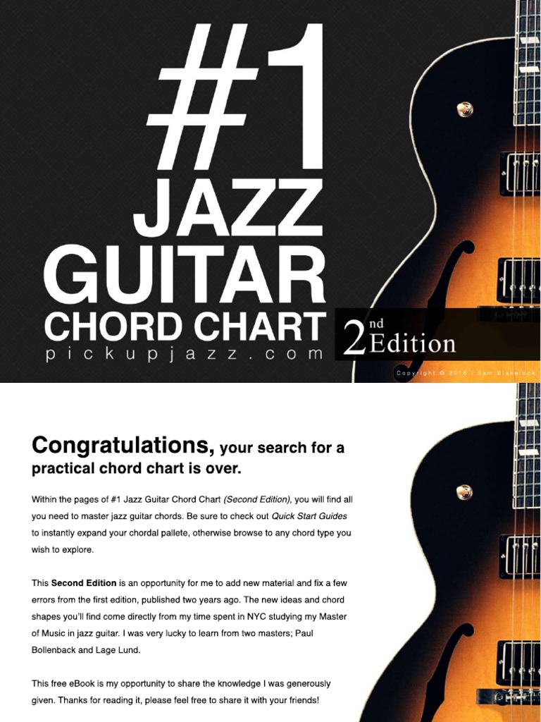 1 Jazz Guitar Chord Chart 2nd Edition | PDF | Chord (Music) | Elements ...