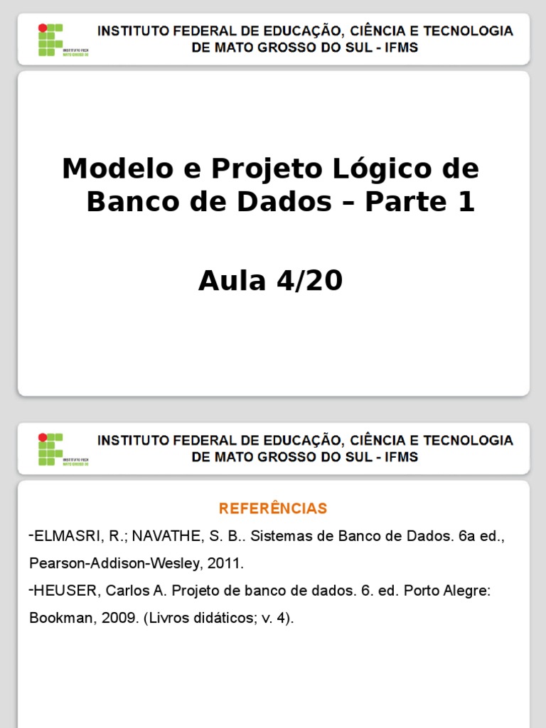 Projeto Lógico de Banco de Dados | PDF | Bancos de dados | Dados