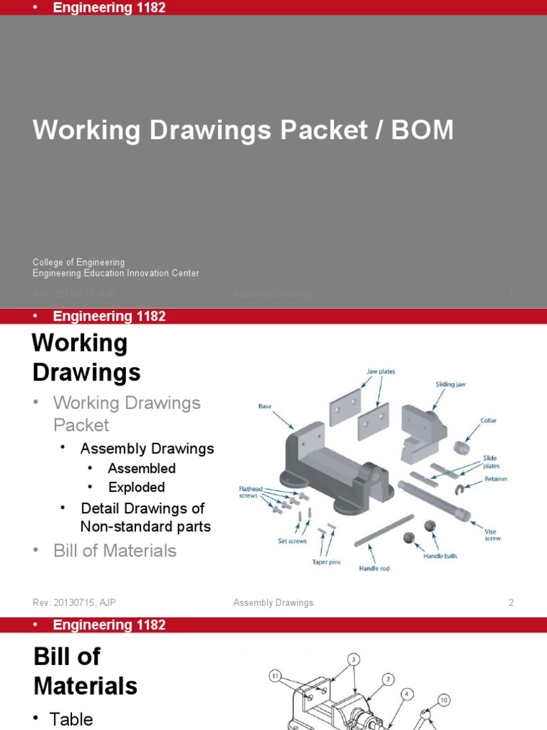 Flashlight Working Drawings & BOM Guide | PDF