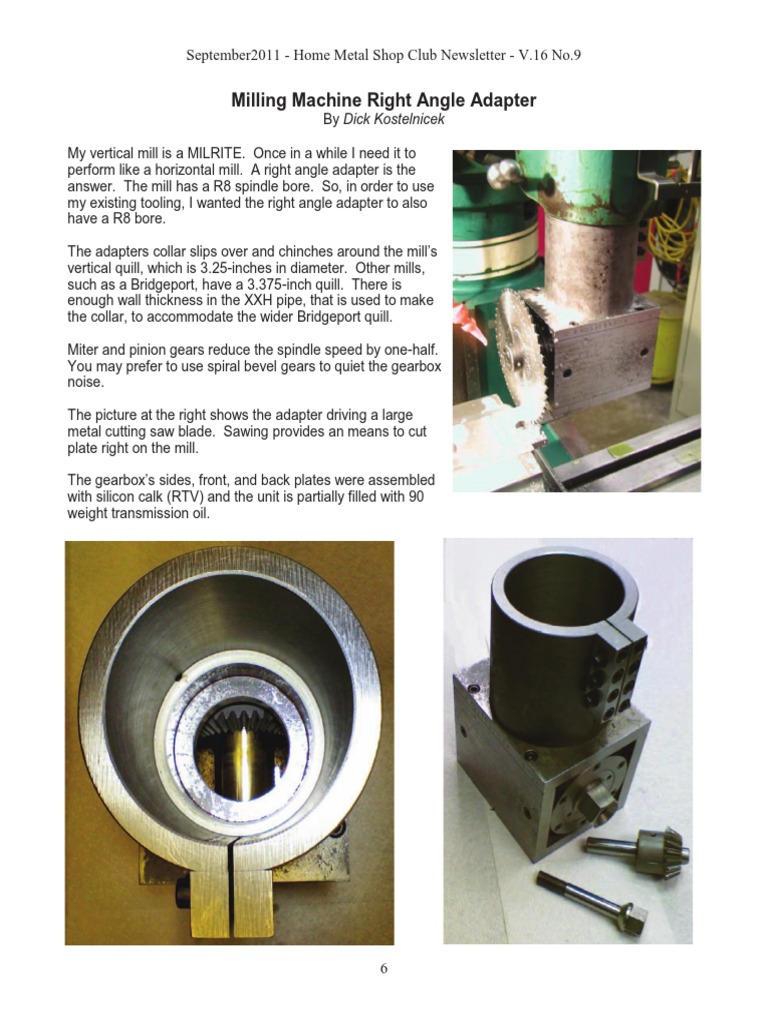 Right Angle Head | PDF | Gear | Metalworking