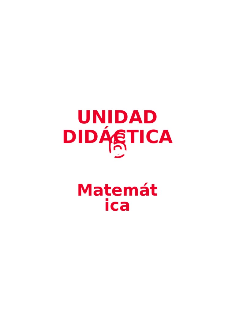 Unidad Didactica Matematica 6to Grado | PDF | Fracción (Matemáticas ...