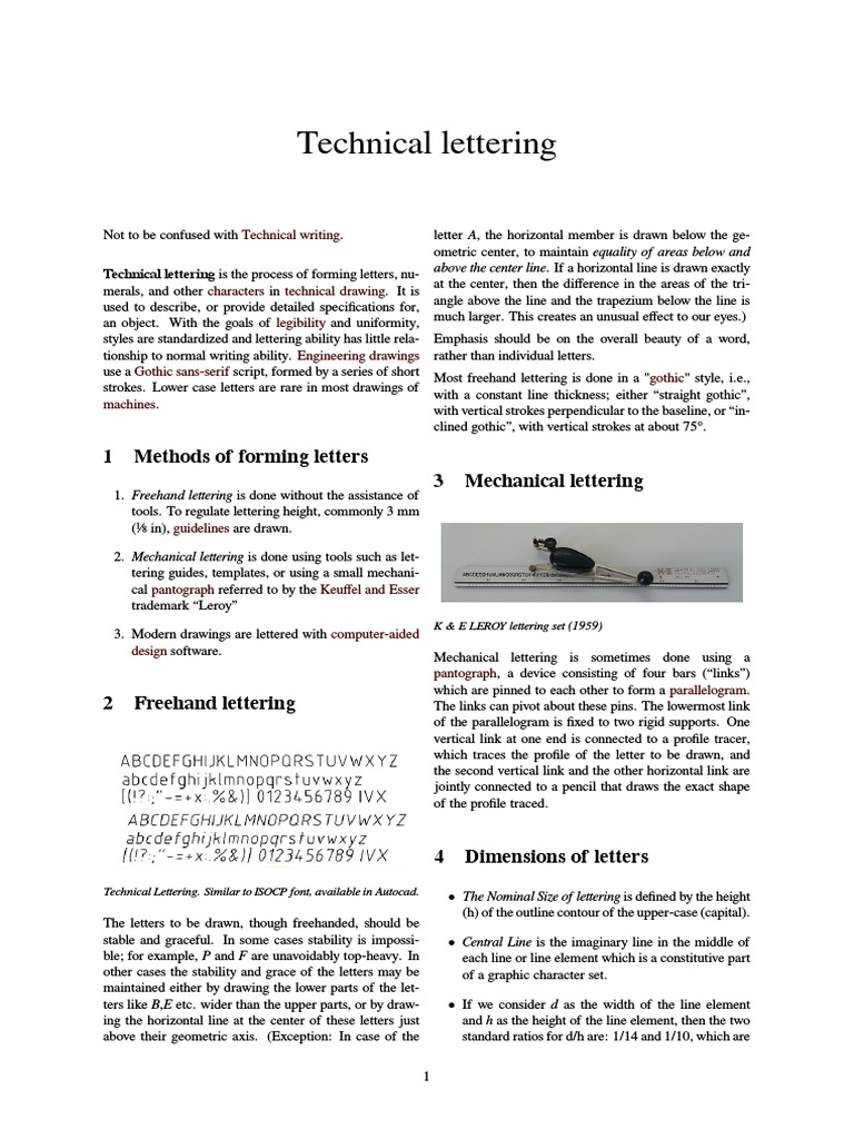 Technical Lettering | PDF | Text | Latin Alphabet
