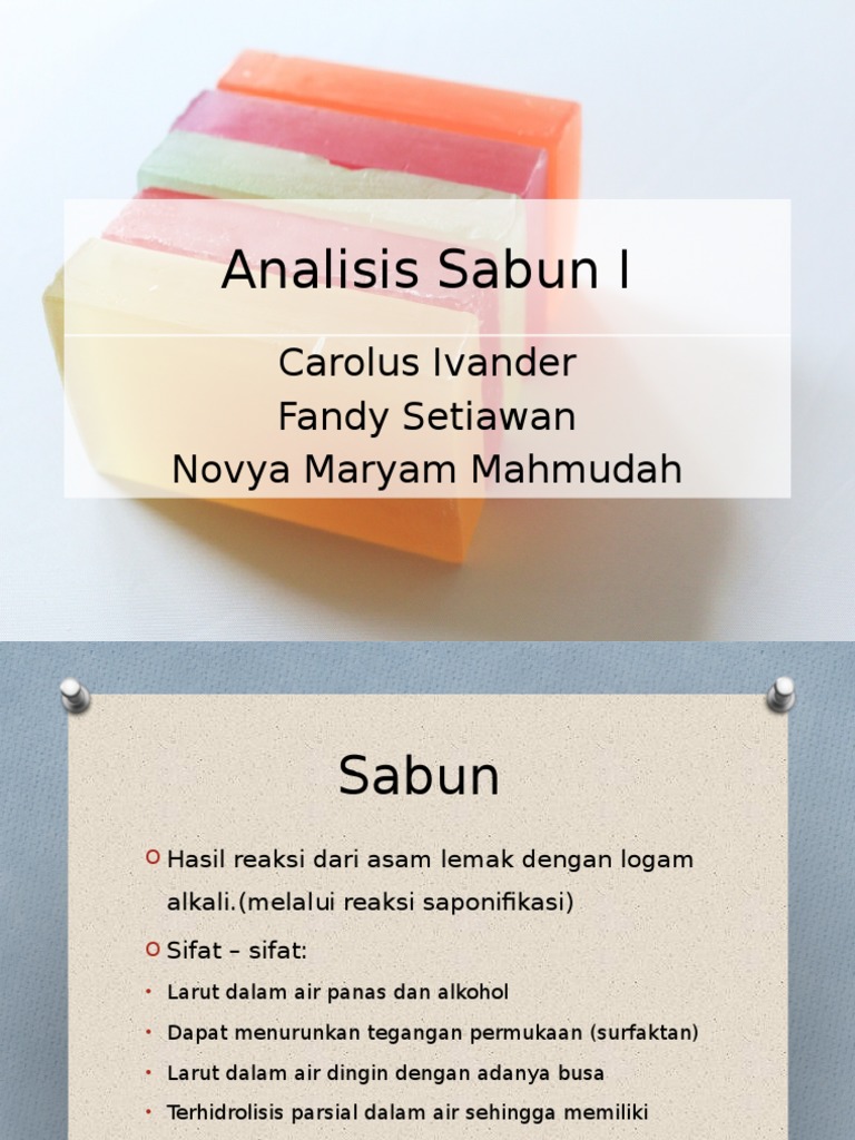 Analisis Sabun 1 | PDF