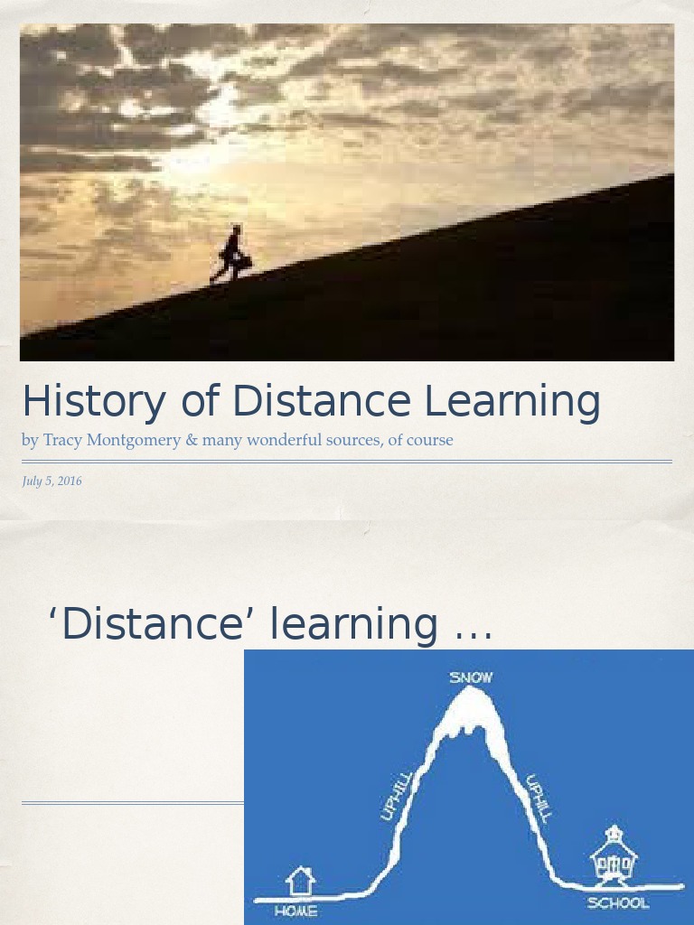 History of Distance Elearning | PDF | Distance Education | Educational ...