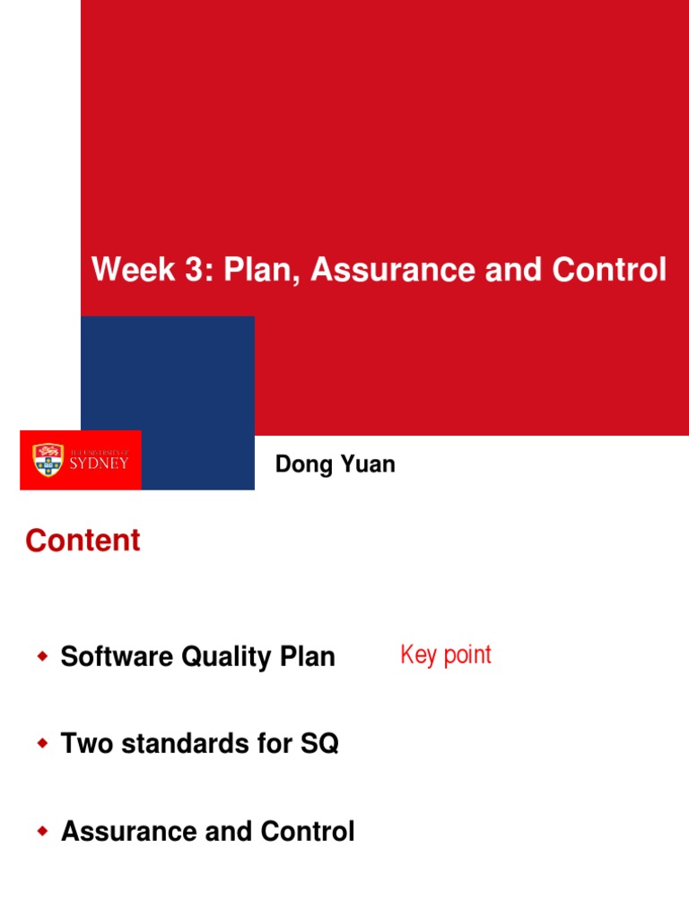 Plan, Assurance and Control | PDF | Quality Assurance | Software Quality