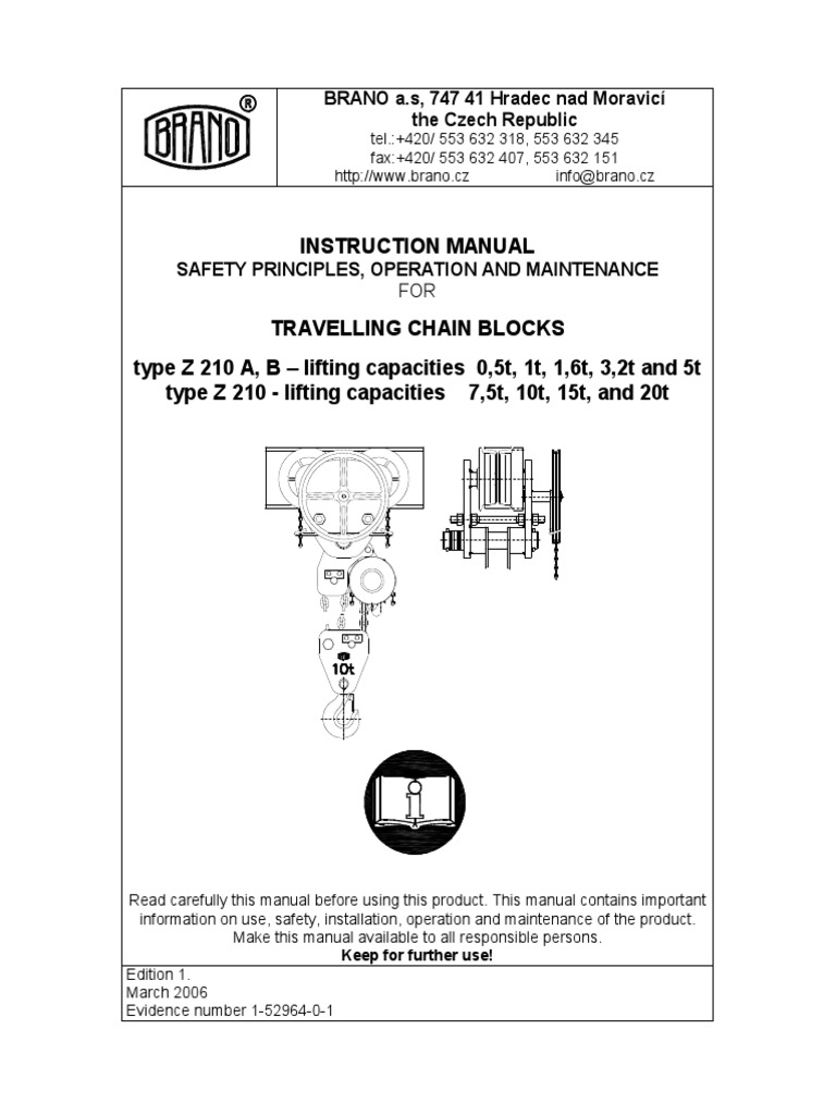 Chain Block Operation and Safety Manual | PDF | Elevator | Crane (Machine)