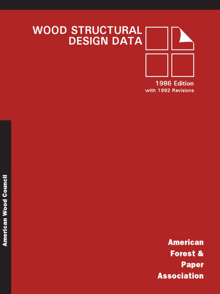 Wood Structural Design Data: 1986 Edition | PDF | Lumber | Bending