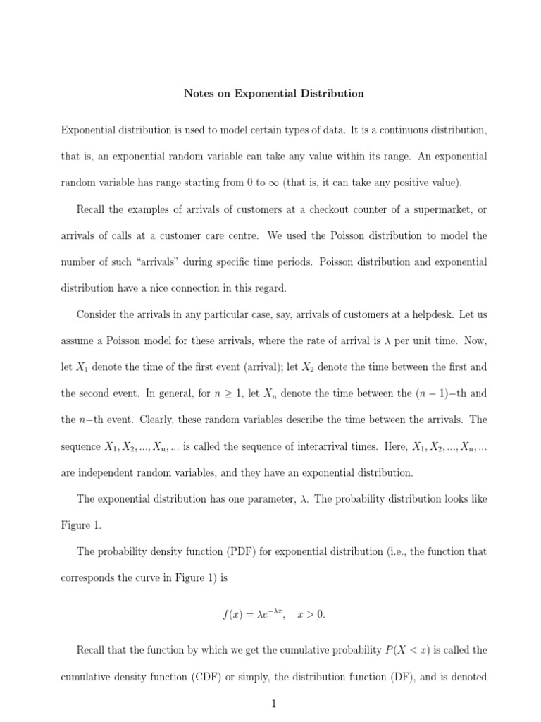 Modeling Interarrival Times and Lifetime Data with the Exponential ...